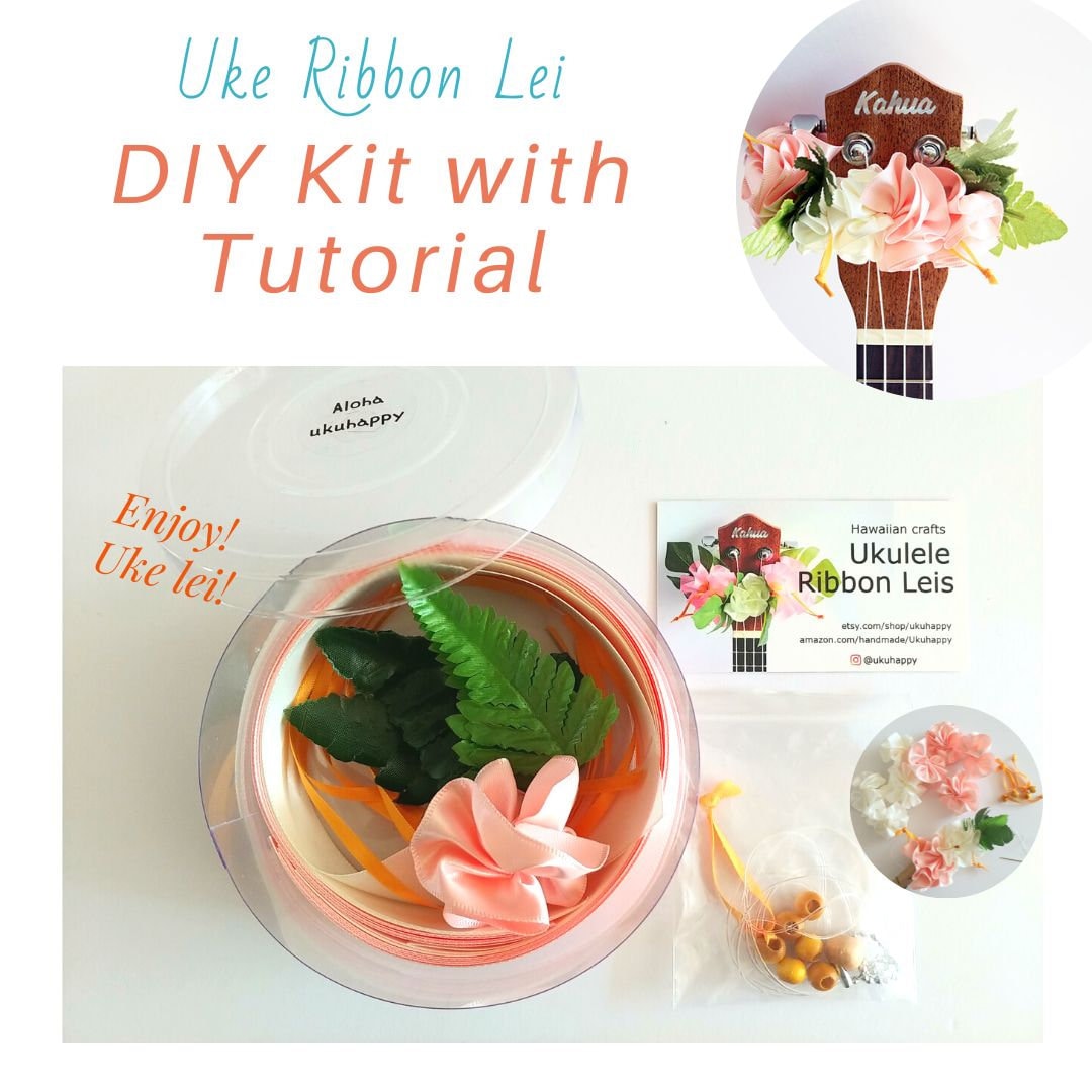 Ukulele Ribbon Leis DIY Kit With Tutorial | Craft Gift | Gift for Mums ...