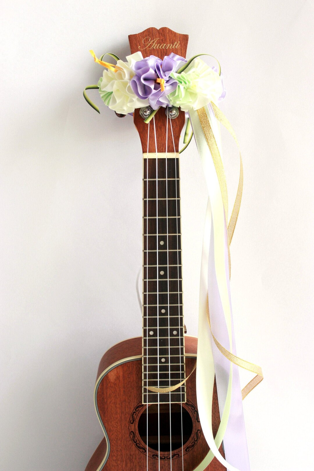 Ukulele Lei /hanging Ribbon Purple, Ukulele Accessory, Ukulele Strap ...