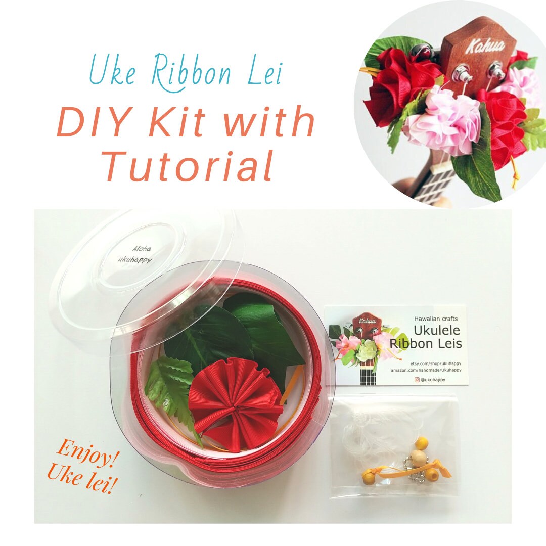 Ukulele Ribbon Leis DIY Kit With Tutorial | Craft Gift | Gift for Mums ...