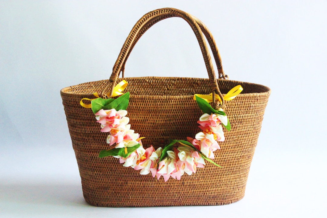 Bag Charm,p Crocus,ribbon Lei,bag Accessories,wicker Basket,flower ...