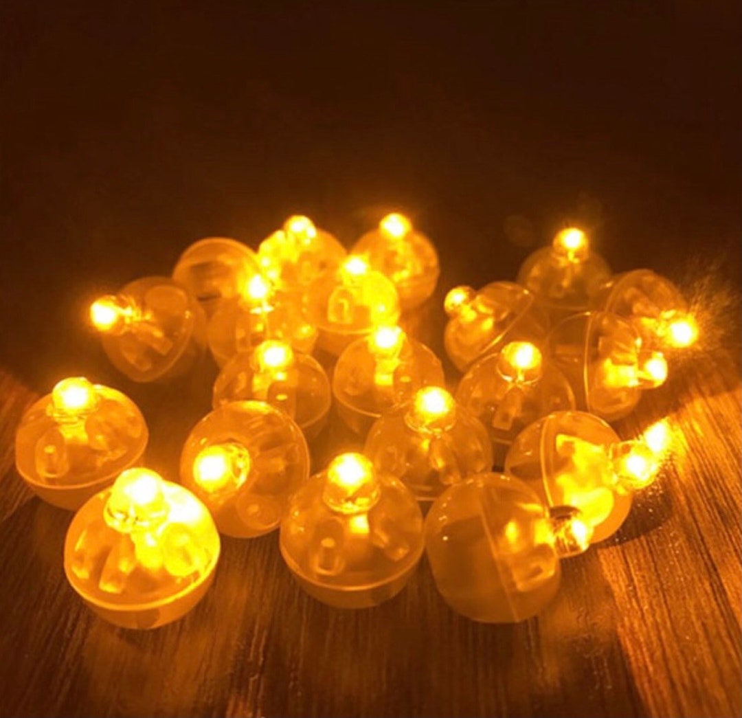 50pcs Gold Color LED Balloon Light , LED Peal Light for Party / DIY ...