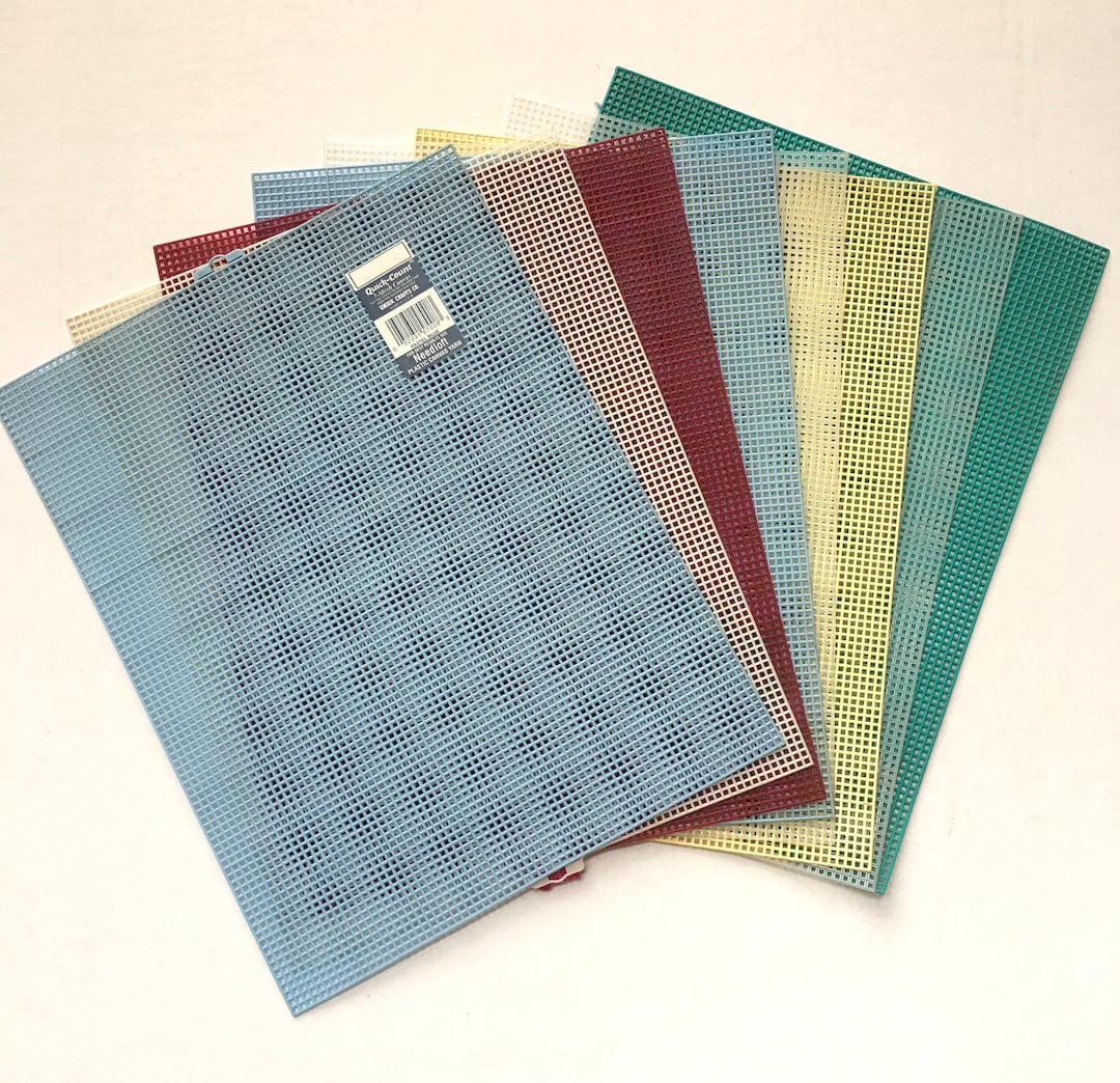 8 Sheets of 7 Mesh Count Plastic Canvas Sheet 10.5 X 13.5 Inch Mix ...