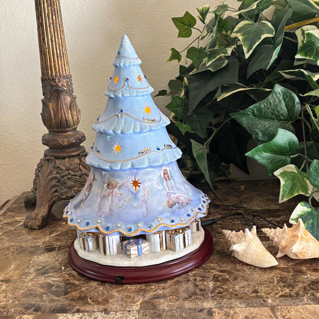 Vintage 2004 Bradford Editions Angels Ceramic Christmas Tree 16.5 Inch ...