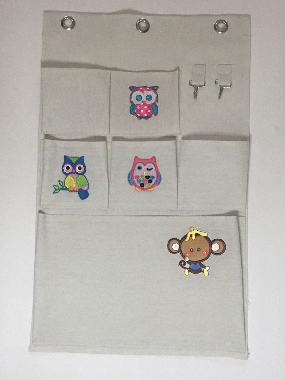 Wall Organizer Pocket / Wall Hanging Pocket / Linen Wall Storage ...