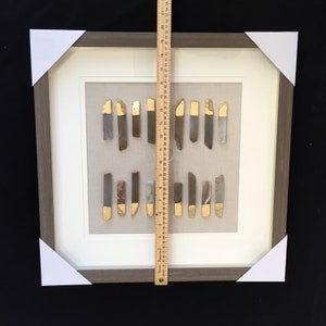 Gold Plated Agate Framed Agate Shadow Box Wall Art XL Under Glass ...