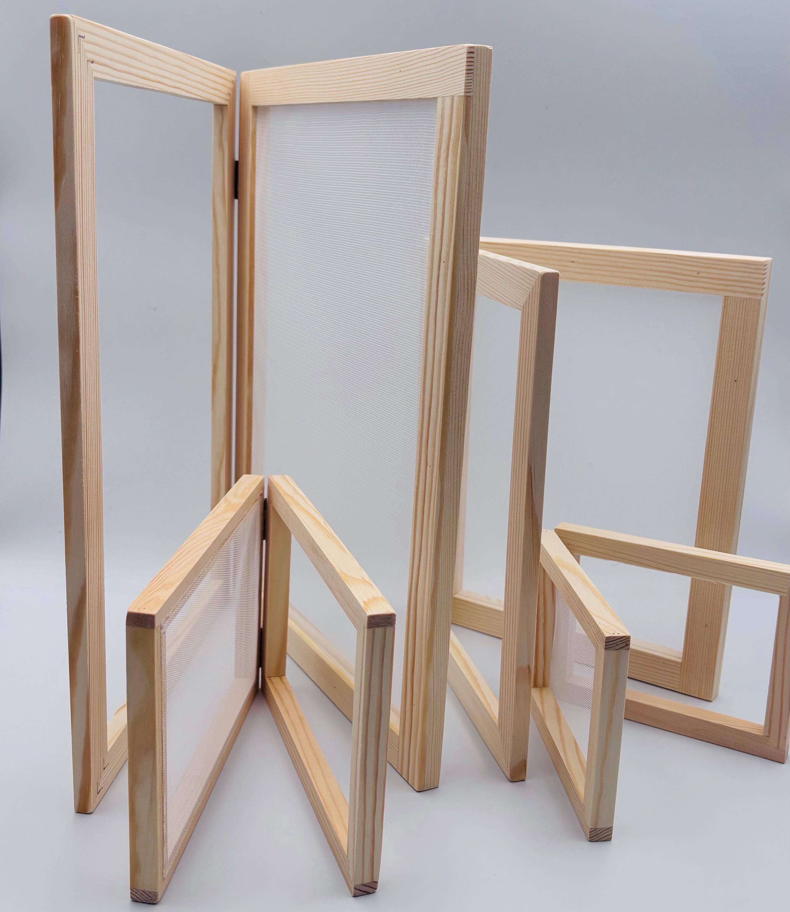 Set of 4 DIY Paper Making Mold Screen A4-A5-A6-A-7 Size , Wooden Paper ...