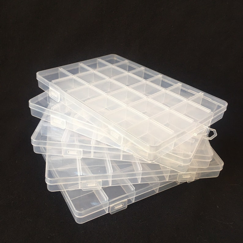 5 Craft Organizer 24 Compartment Plastic Box 9 X - Etsy