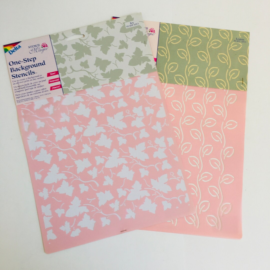 2 Delta One-step Background Stencils Stencils IVY & Leaves Use to ...