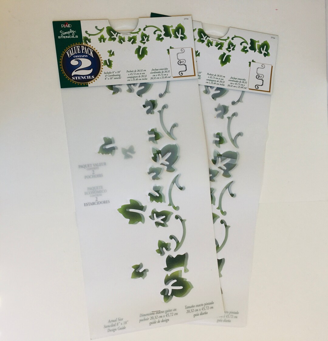 2 Plaid Simply Background Stencils Stencils IVY Use to Create A ...