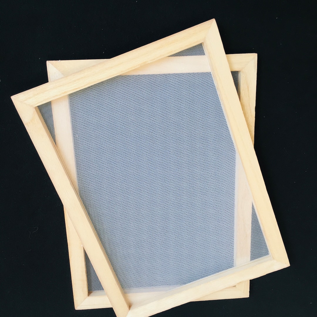 2 Paper Making Screen , Single Panel Wooden Paper Making Frame ( 13.5"x ...
