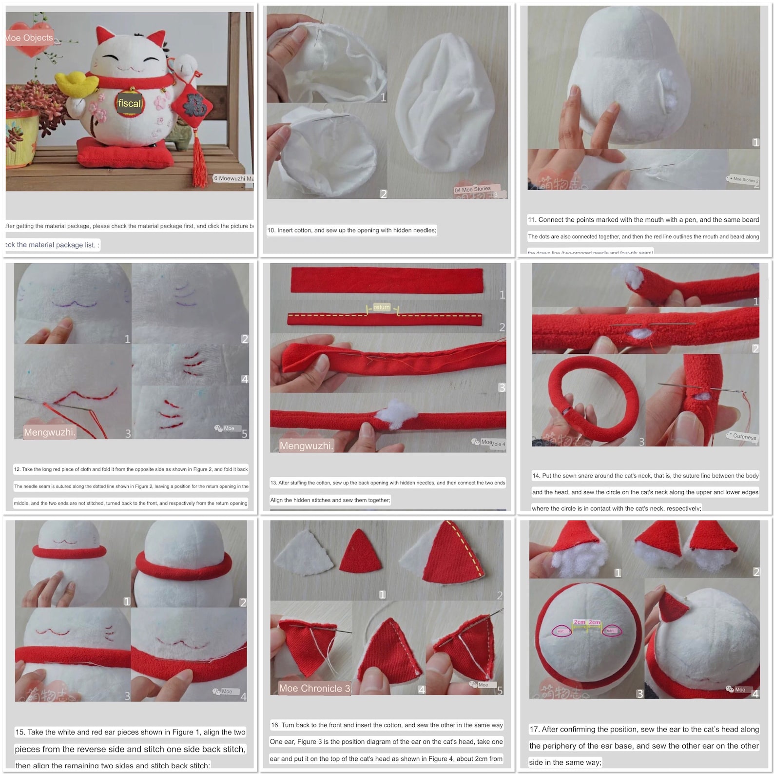 Lucky Cat DIY Kit / Made It Your Lucky Cat Kit / Plush Toy DIY - Etsy