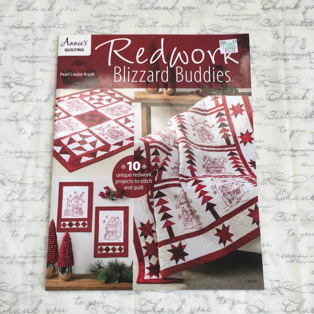 Quilt Pattern Book - Annie's Quilting Red Work Blizzard Buddies 10 ...