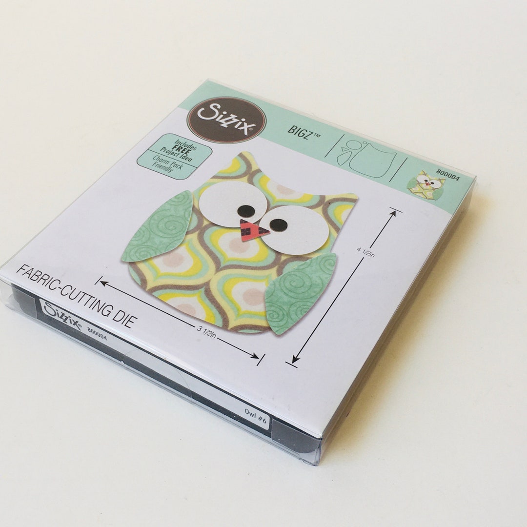 Sizzix Fabric-cutting Die , Owl Shape Large Die Charm Pack Friendly D ...