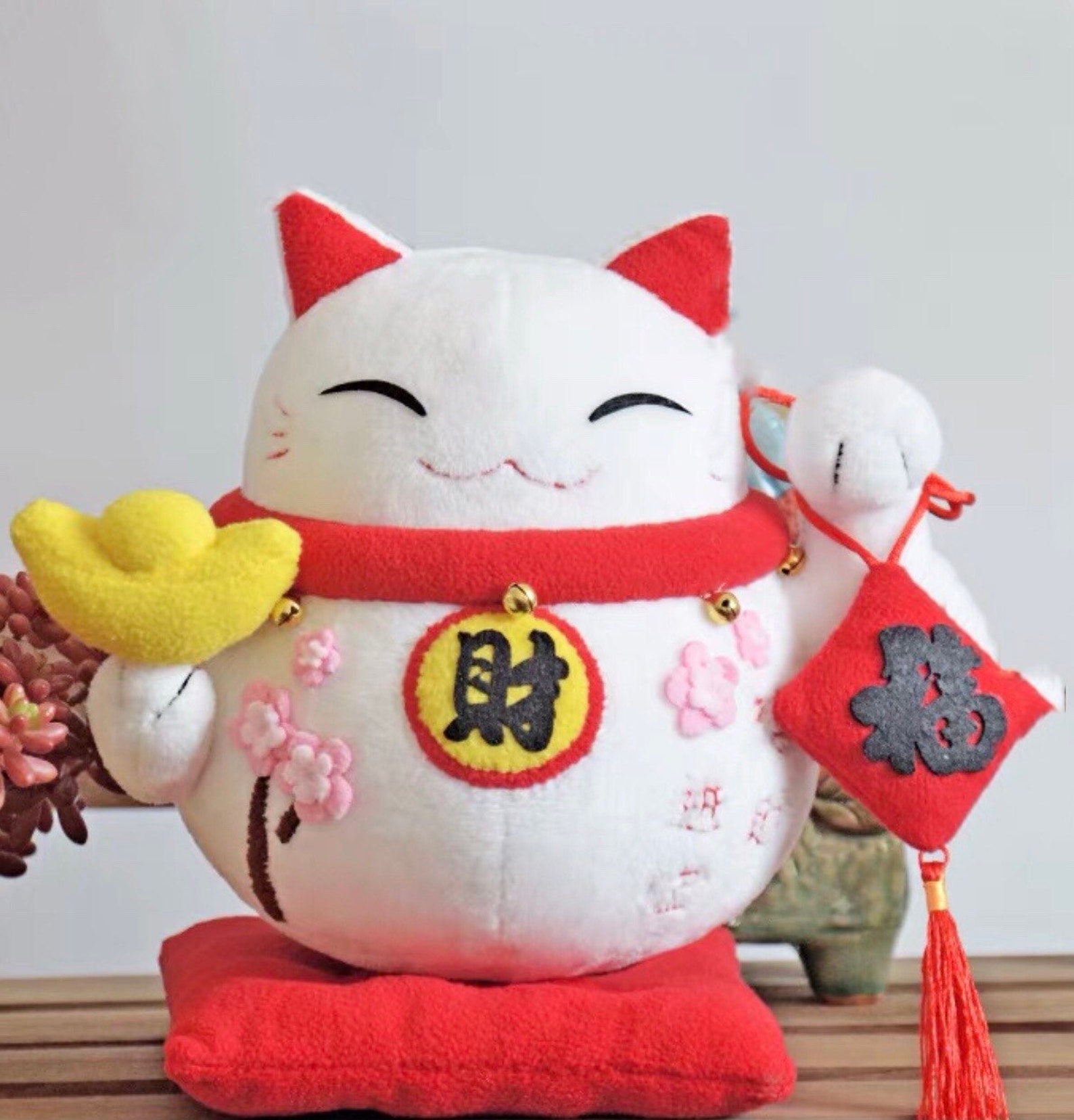 Lucky Cat DIY Kit / Made It Your Lucky Cat Kit / Plush Toy DIY - Etsy