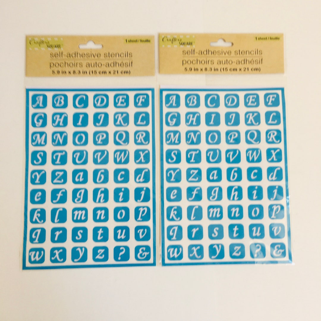 Self-adhesive Alphabet Stencils ,big Letters and Small Letters 2 Set of ...