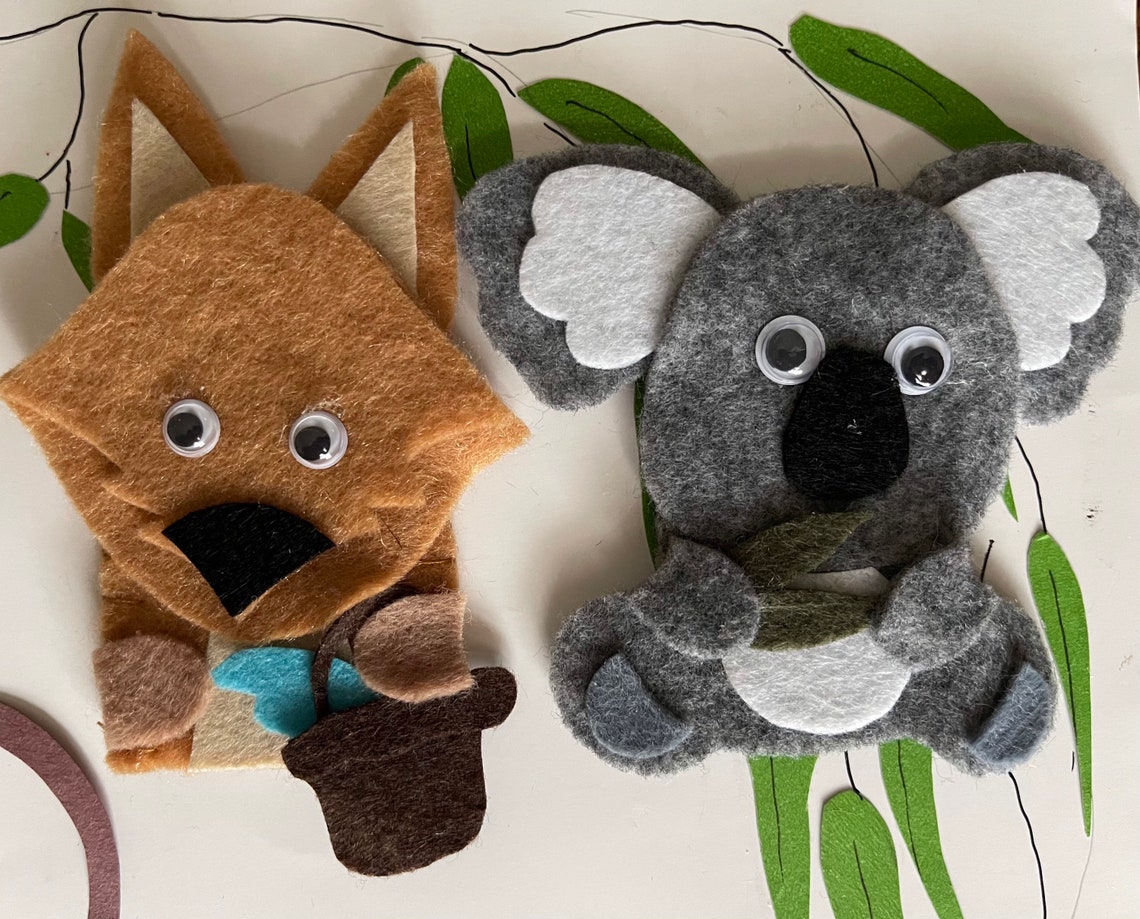 Wombat Stew Finger Puppet Set | Etsy