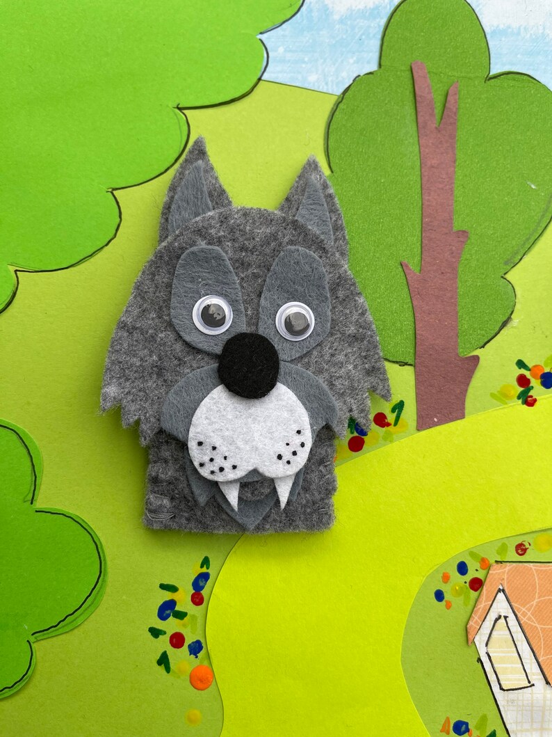 Little Red Riding Hood Finger Puppet Set - Etsy