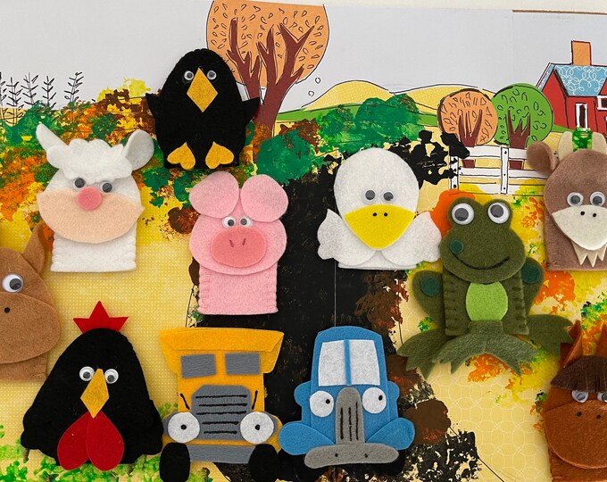 Little Blue Truck Finger Puppet Set - Etsy