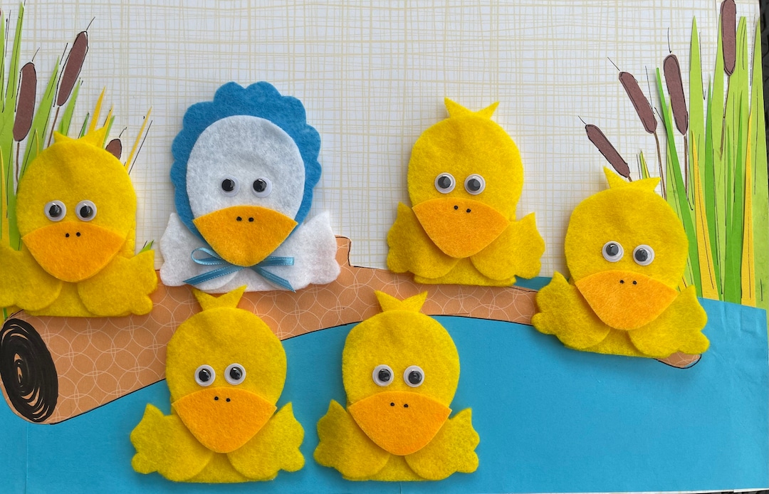 Five Little Ducks Finger Puppet Set - Etsy