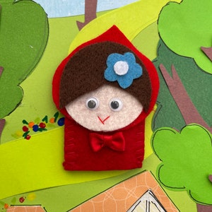 Little Red Riding Hood Finger Puppet Set - Etsy