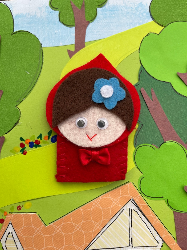 Little Red Riding Hood Finger Puppet Set - Etsy