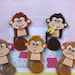 Five Little Monkeys Finger Puppet Set / Five Cheeky Monkeys - Etsy