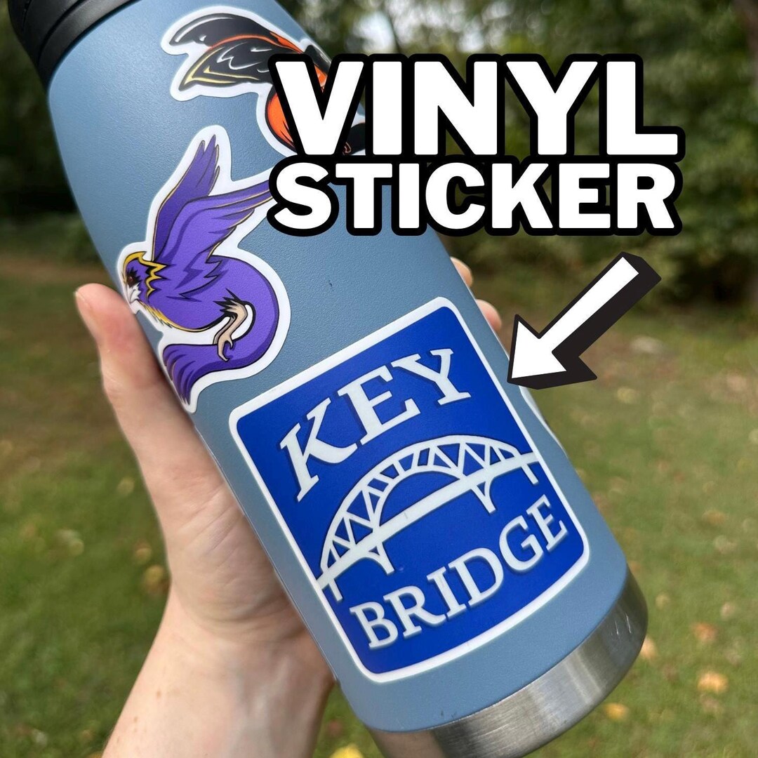 Key Bridge Memorial Sticker: Dundalk Blue Road Sign, Durable Vinyl - Etsy