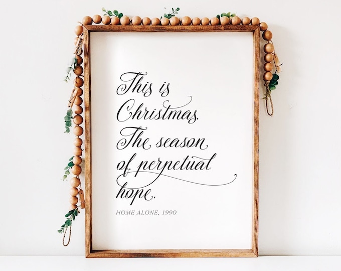 Christmas Decor, Printable Art, Home Alone // Typography, Modern Art ...