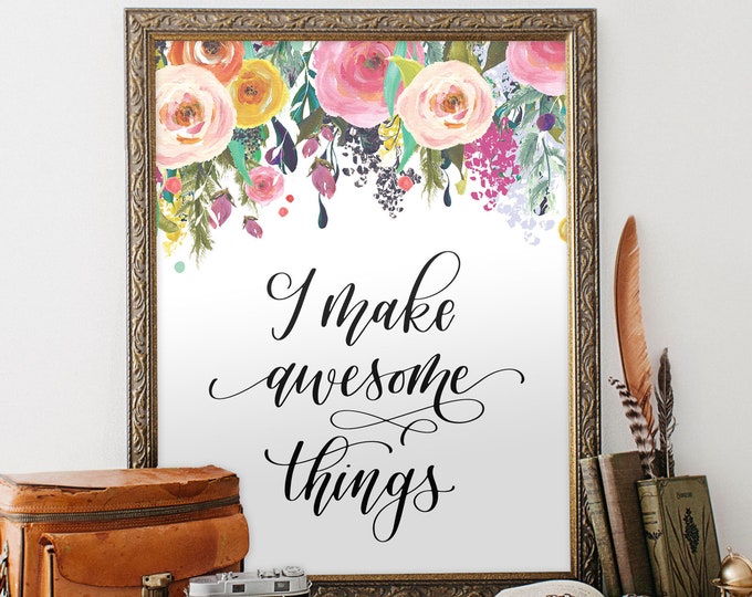 Craftroom Art, I Make Awesome Things, Crafter Gift, Printable Art ...