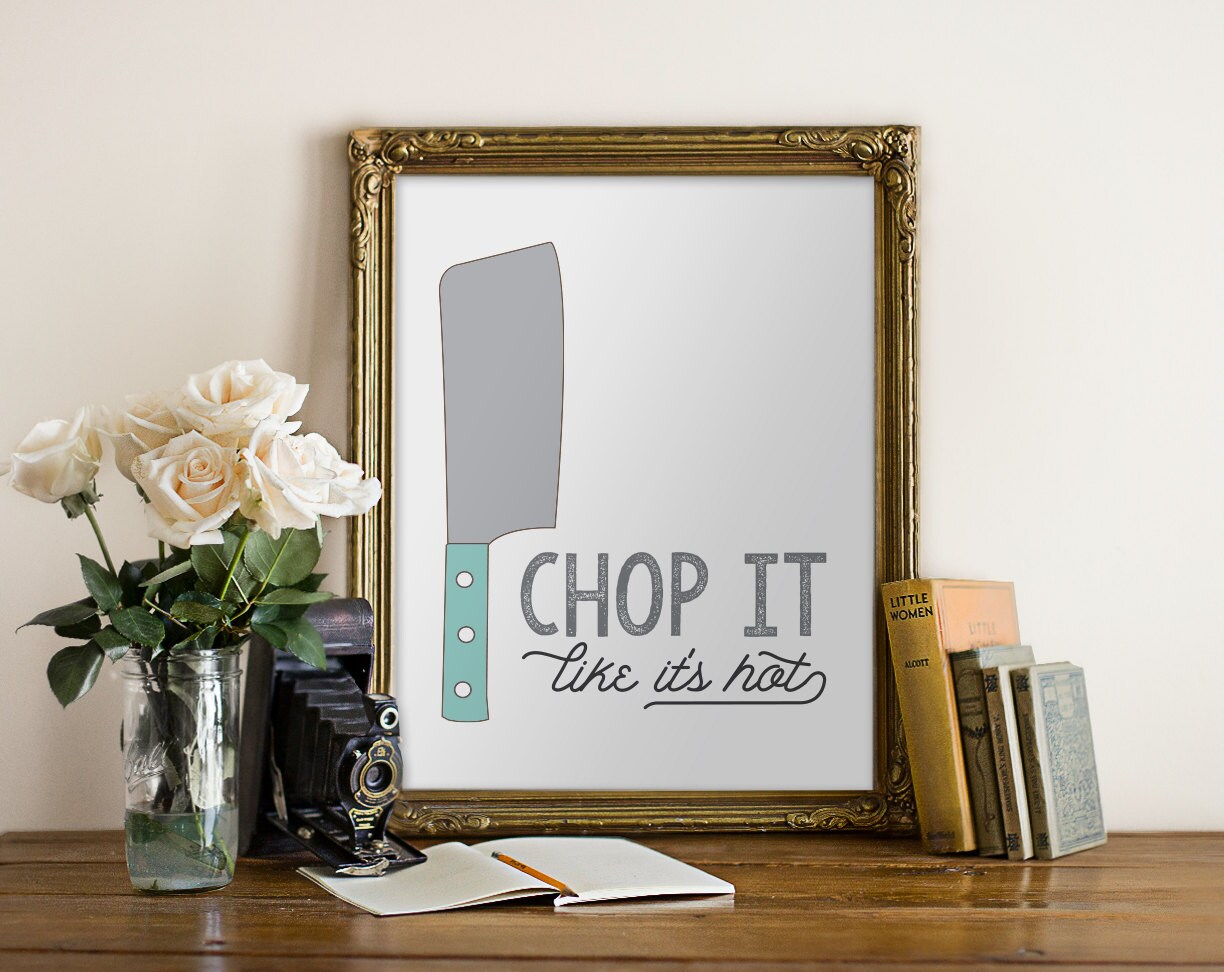 Kitchen Art Printable Wall Art Roll With It // Funny Wall - Etsy