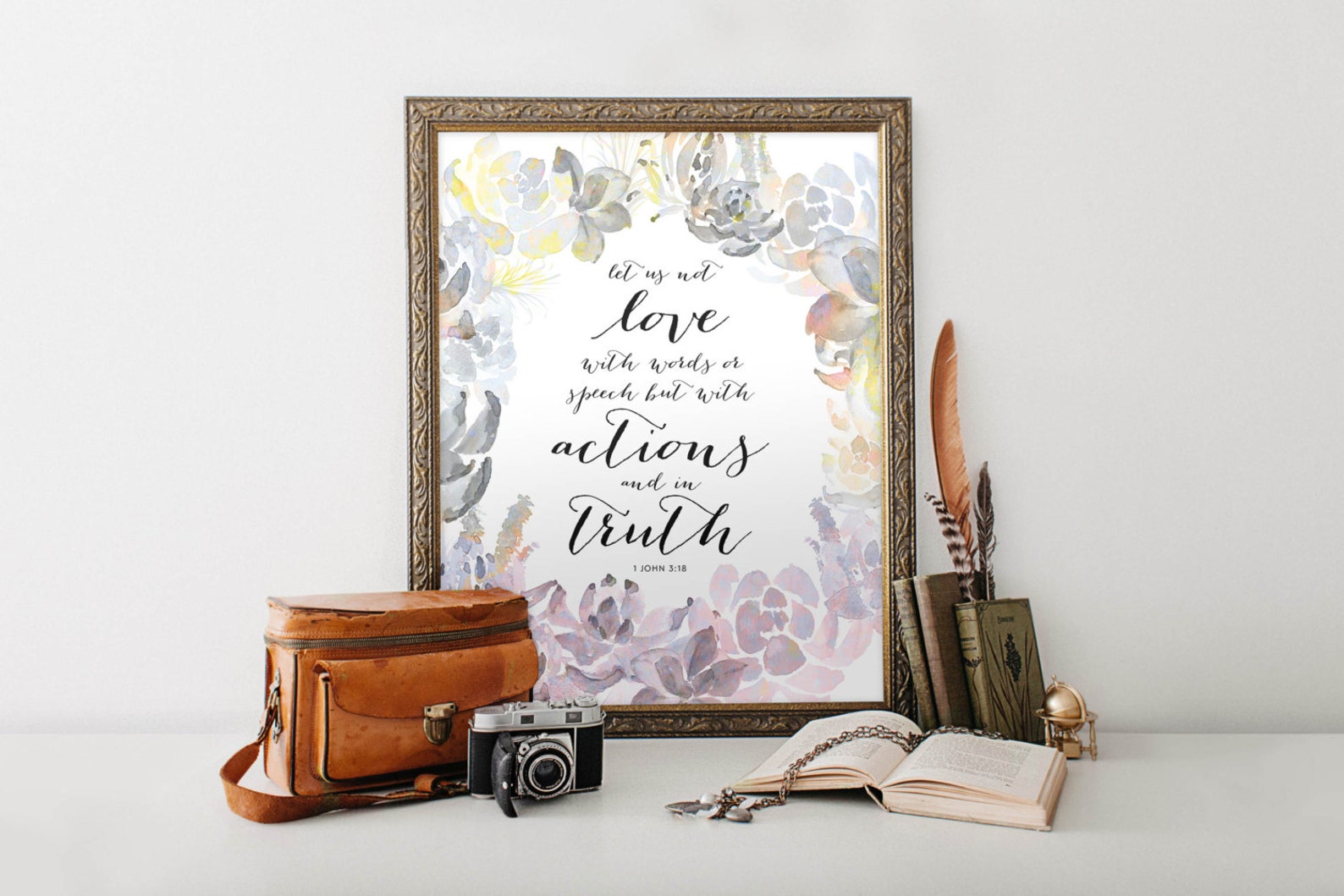 1 John 3:18 Art Print 8x10 PDF JPEG Printable Art - Etsy