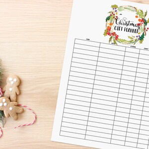 Christmas Gift Planner Printable PDF Shopping List Planning - Etsy