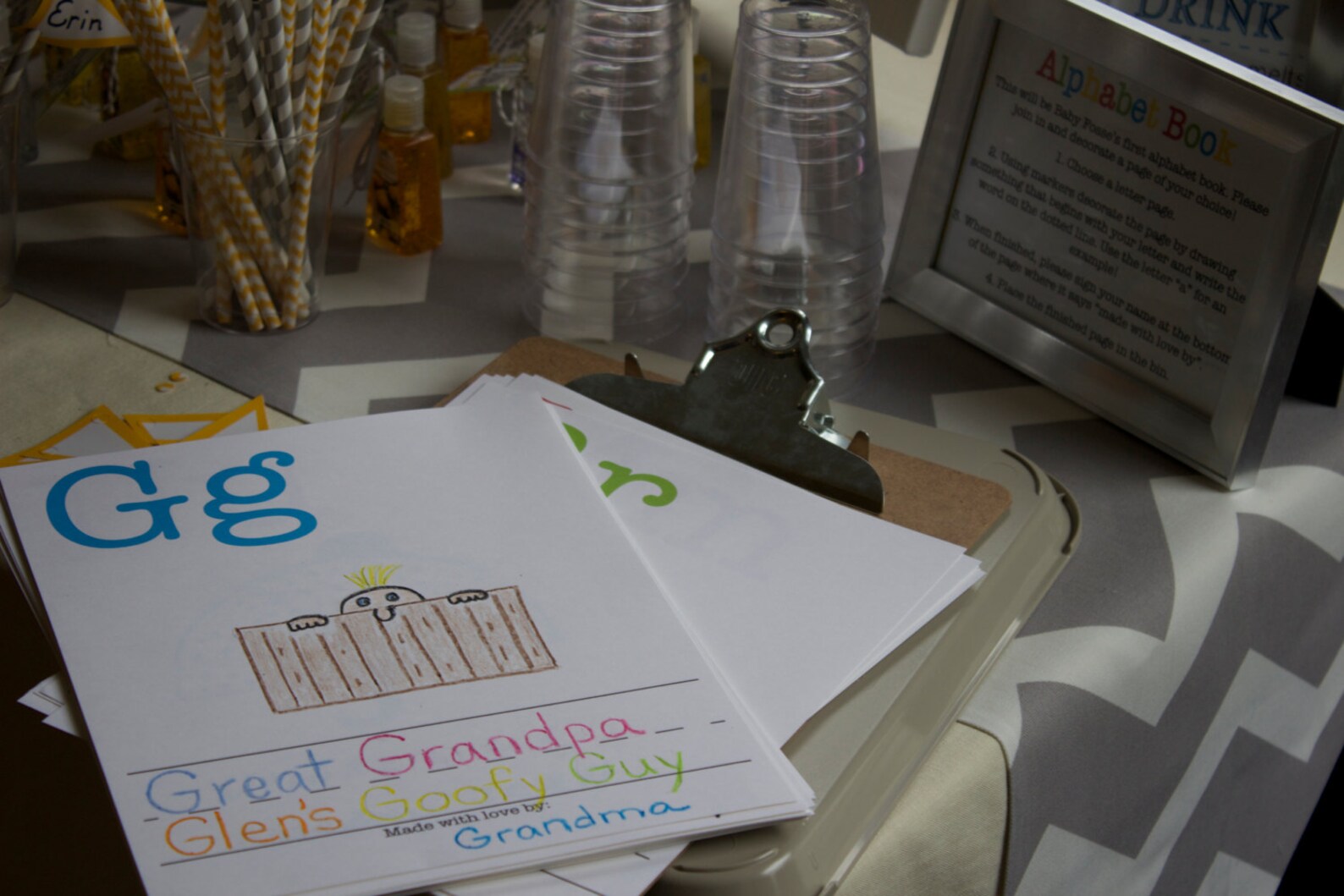 Build a Library Baby Shower Game // Baby's First Alphabet - Etsy