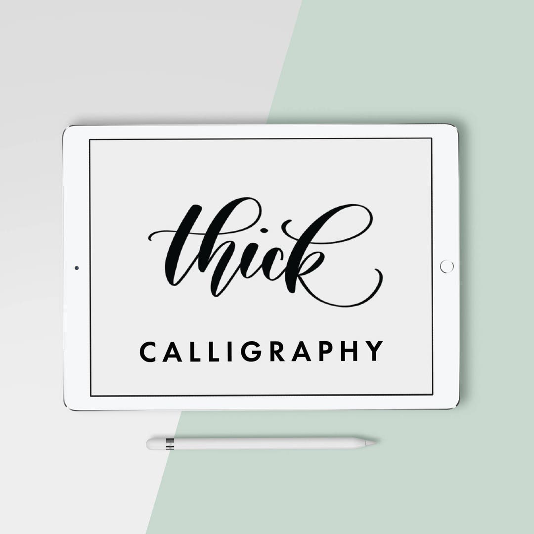 IPad Lettering Procreate Brush Thick Calligraphy Brush - Etsy