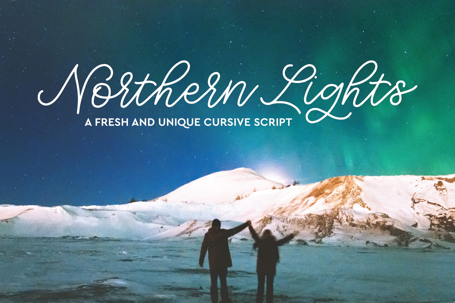 Northern Lights Script Font Handwritten Font Handlettered - Etsy