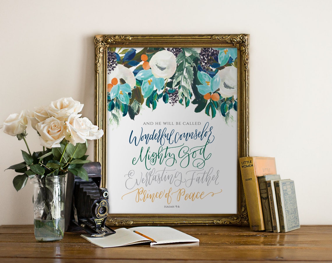 Isaiah 9:6 Art Print Verses for the Walls 8x10 Print PDF | Etsy