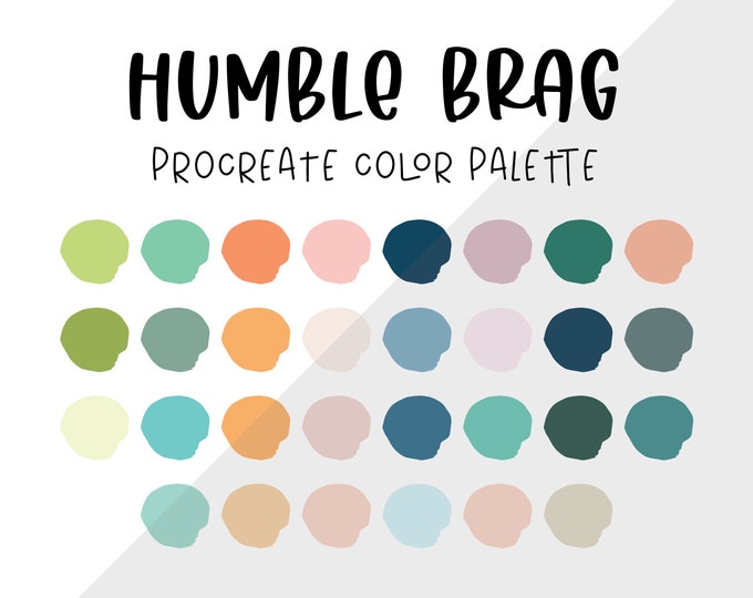 Humble Brag Procreate Color Palette 070 - Etsy