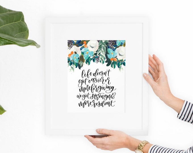 Resilient Watercolor Printable Art, Downloadable Art, 8x10, PDF JPEG - Etsy