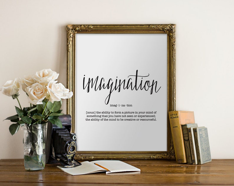 Imagination Dictionary Definition Art Print Donation - Etsy