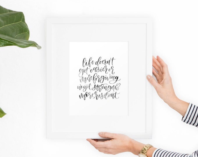 Resilient Watercolor Printable Art, Downloadable Art, 8x10, PDF JPEG - Etsy