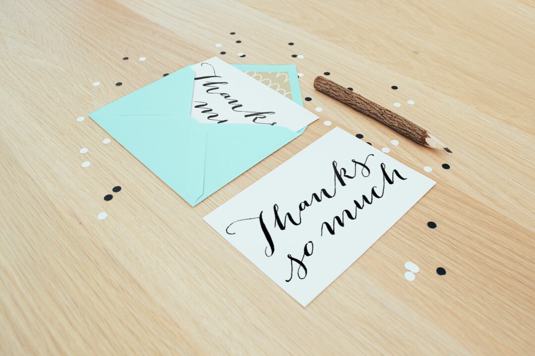 Thank You Card Thanks so Much Folded Card Instant Download - Etsy