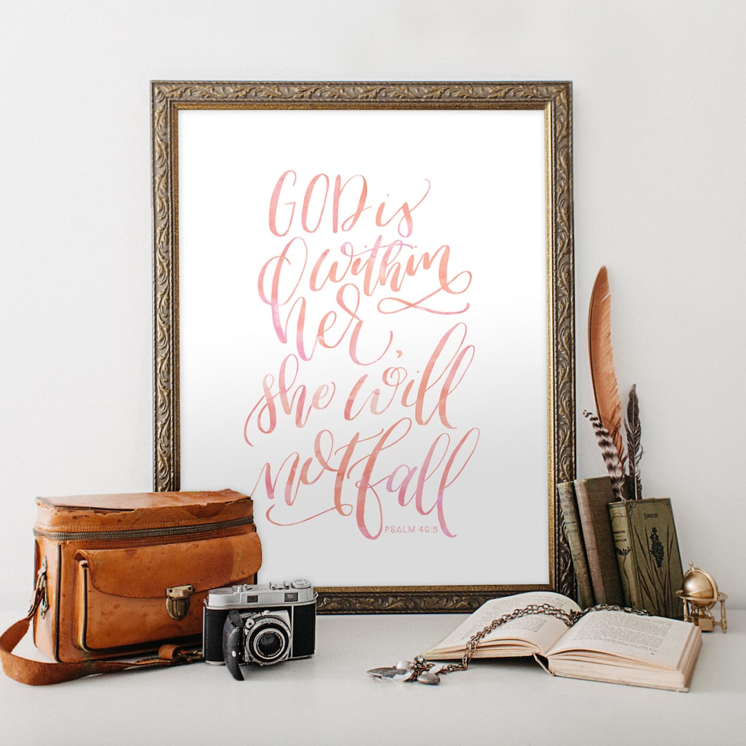 Psalm 46 Print Bible Verse Wall Art Christian Print - Etsy