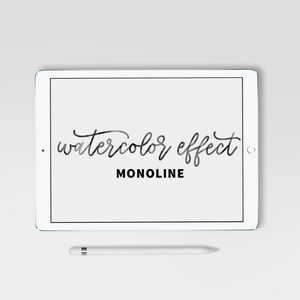 Procreate Brush Watercolor Effect Monoline Brush iPad - Etsy