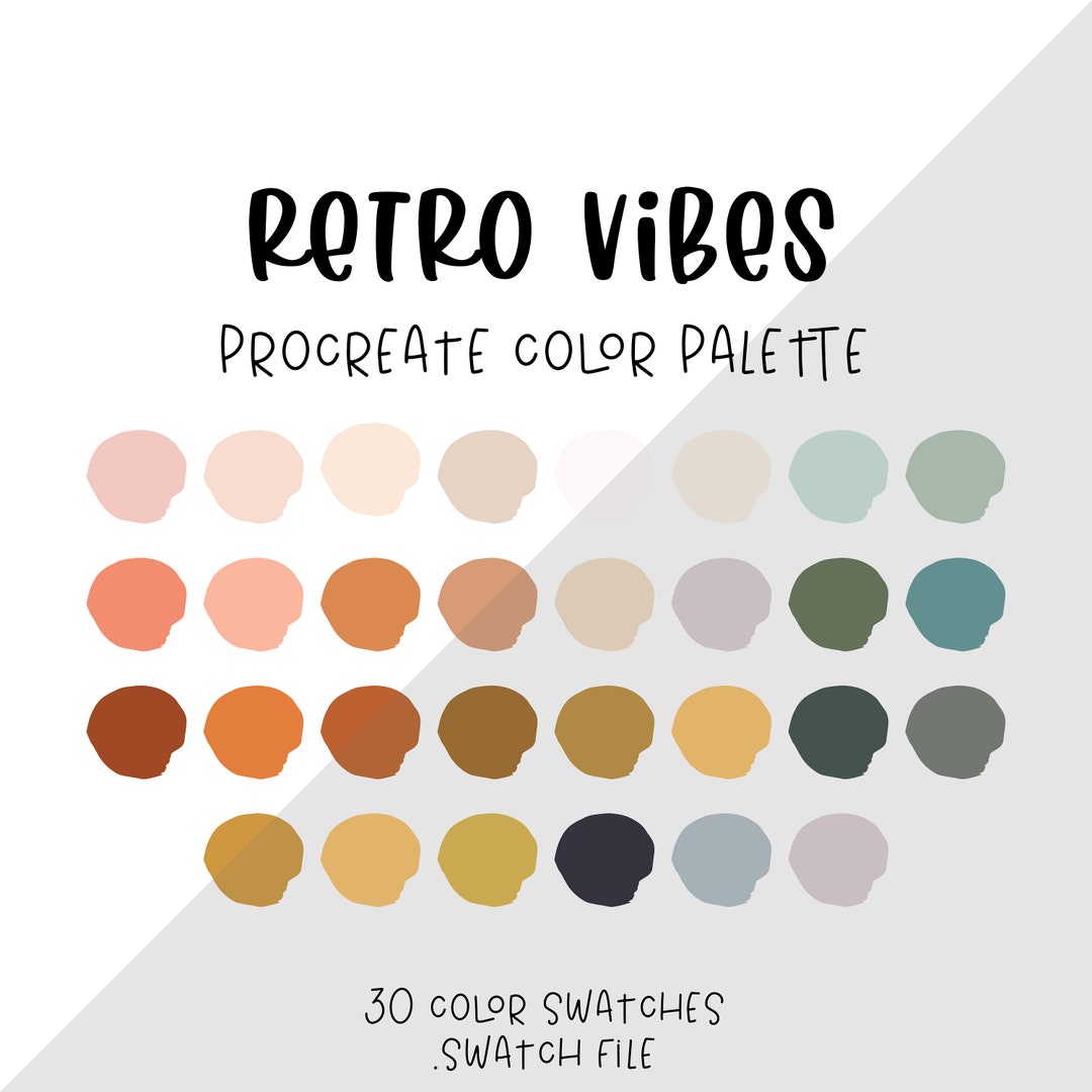 Retro Vibes Procreate Color Palette 050 - Etsy