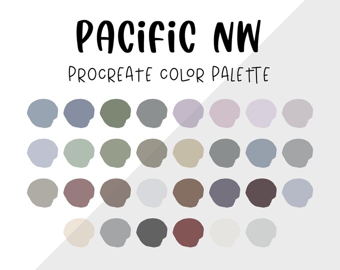 Pacific Northwest Procreate Color Palette 041 - Etsy