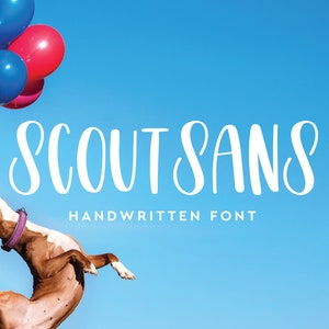 Scout Sans Handlettered Font - Etsy