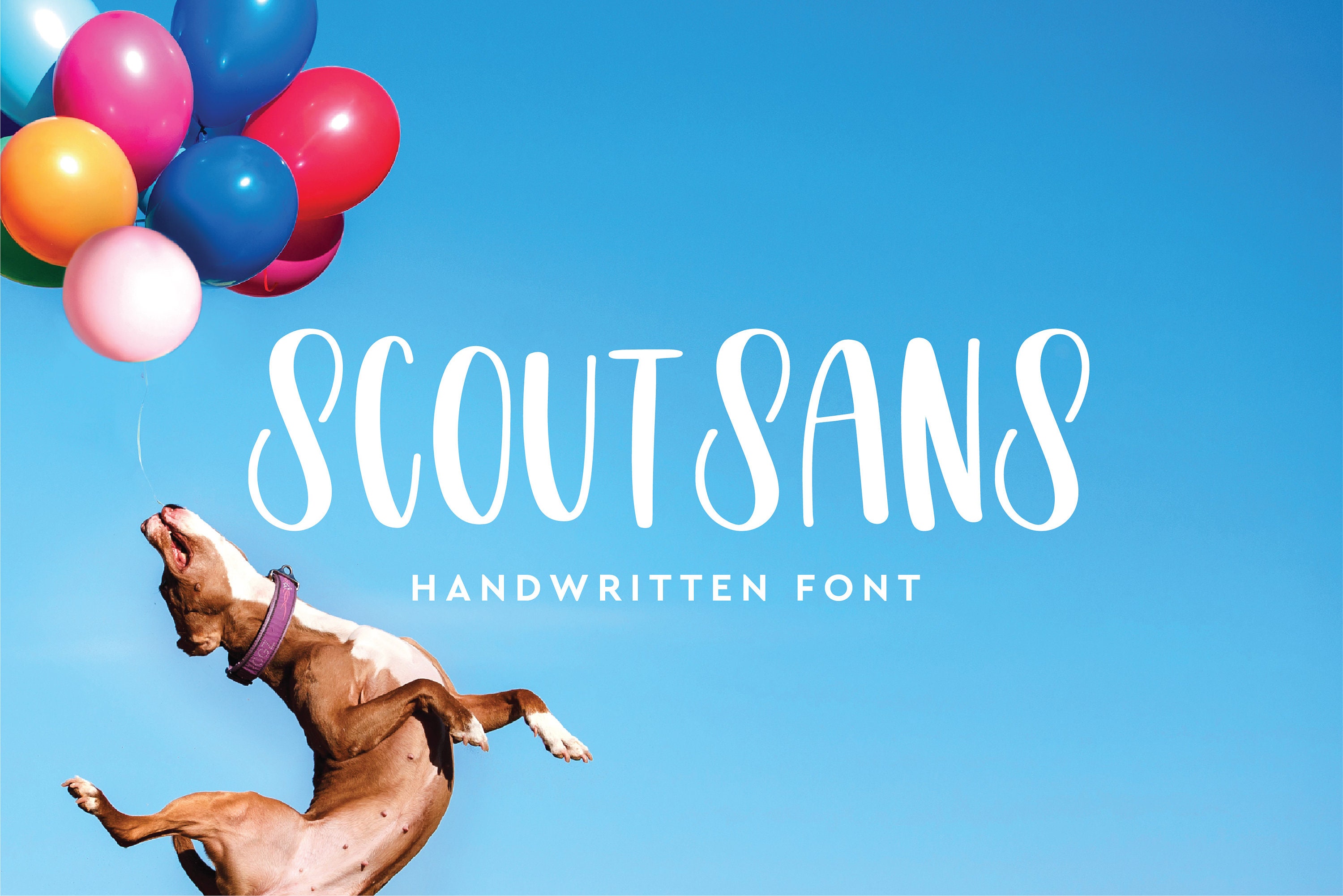 Scout Sans Handlettered Font | Etsy