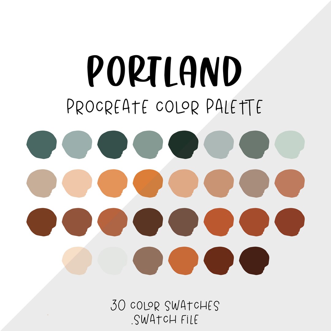 Portland Procreate Color Palette 057 - Etsy