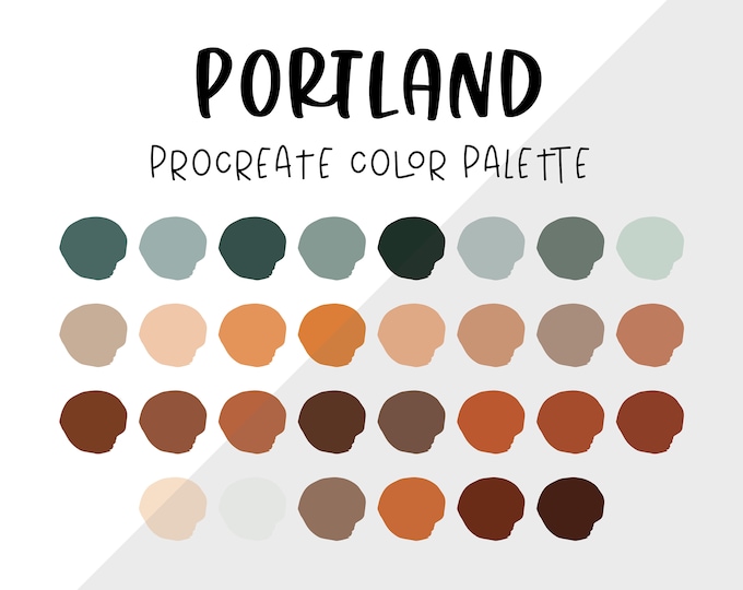 Portland Procreate Color Palette 057 - Etsy