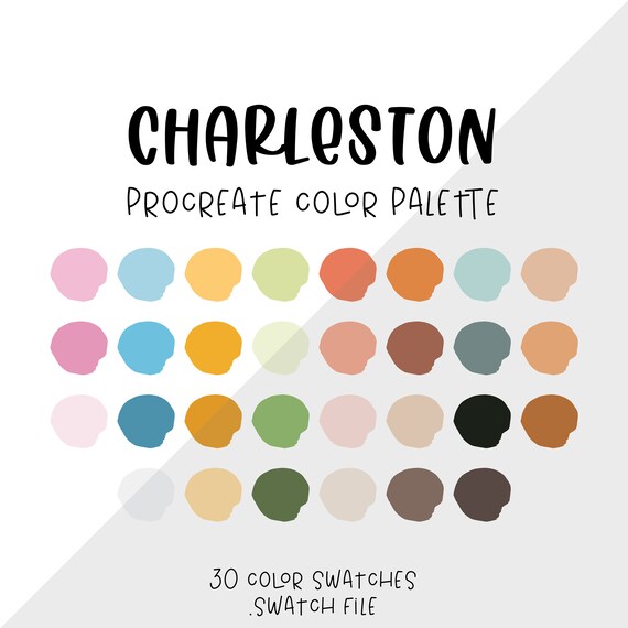 Charleston Procreate Color Palette 071 | Etsy